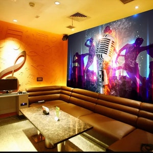 3D Cool Music Time L18749 Removable Wallpaper Self Adhesive Wallpaper ...