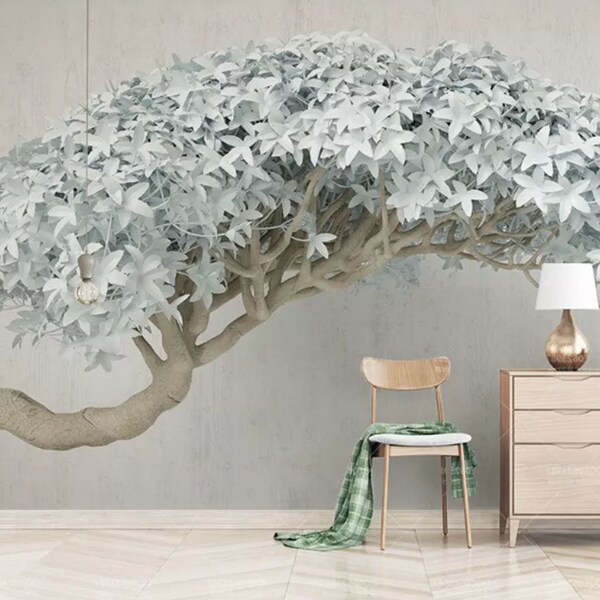 Art Tree Mural Wallpaper - Etsy