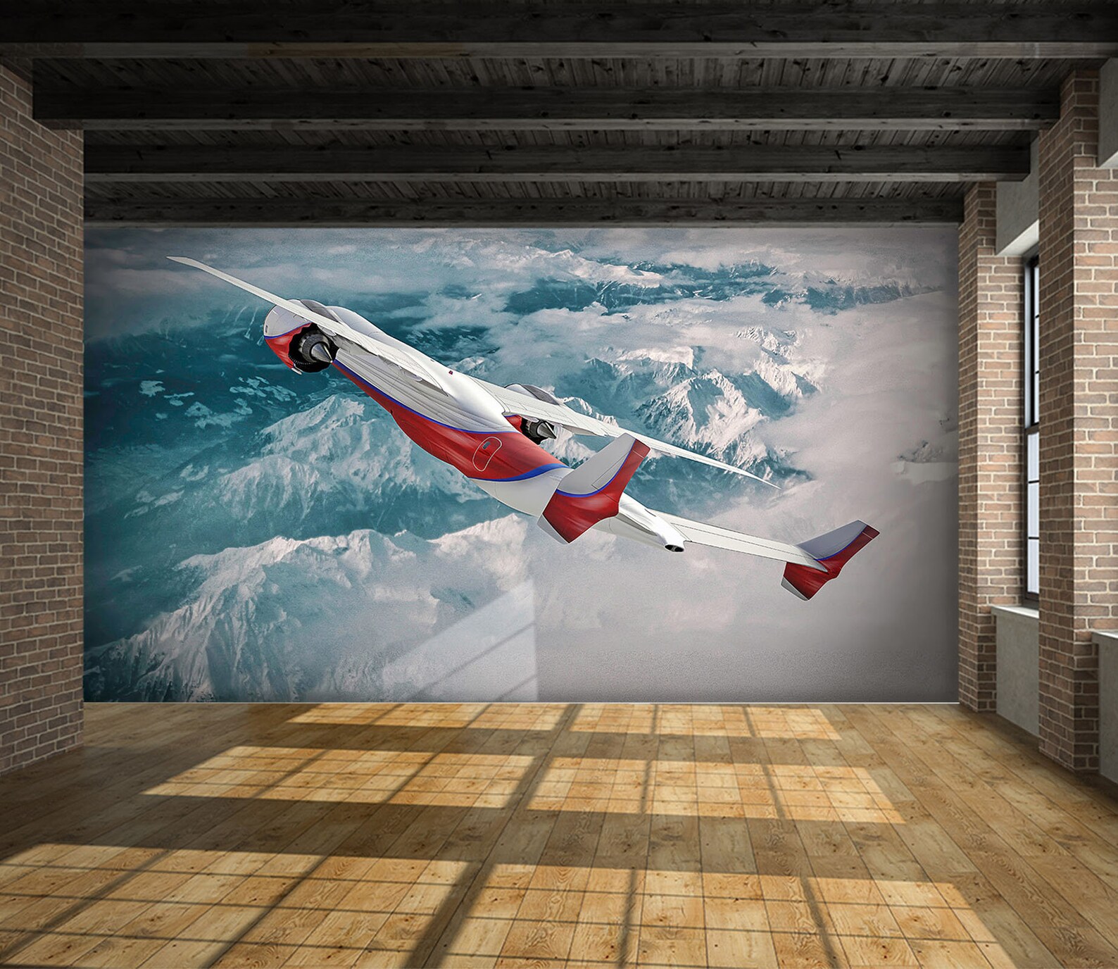 3D Airplane Dream Transport L657 Removable Wallpaper Self Adhesive ...