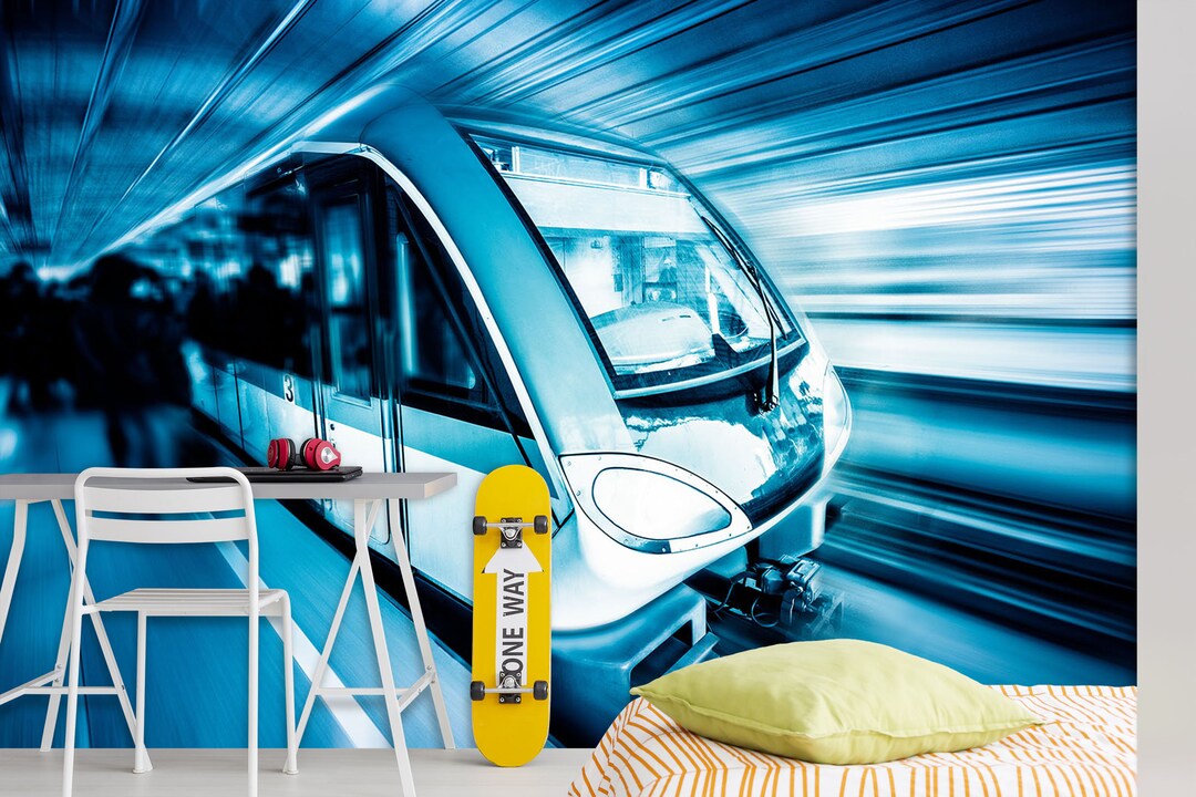 3D Subway Time Transport L527 Removable Wallpaper Self Adhesive ...