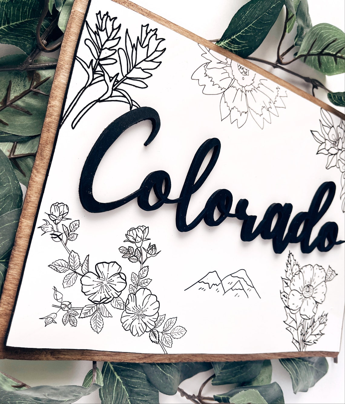 COLORADO Wood Wall Art: Map of Colorado State Sign With Local - Etsy