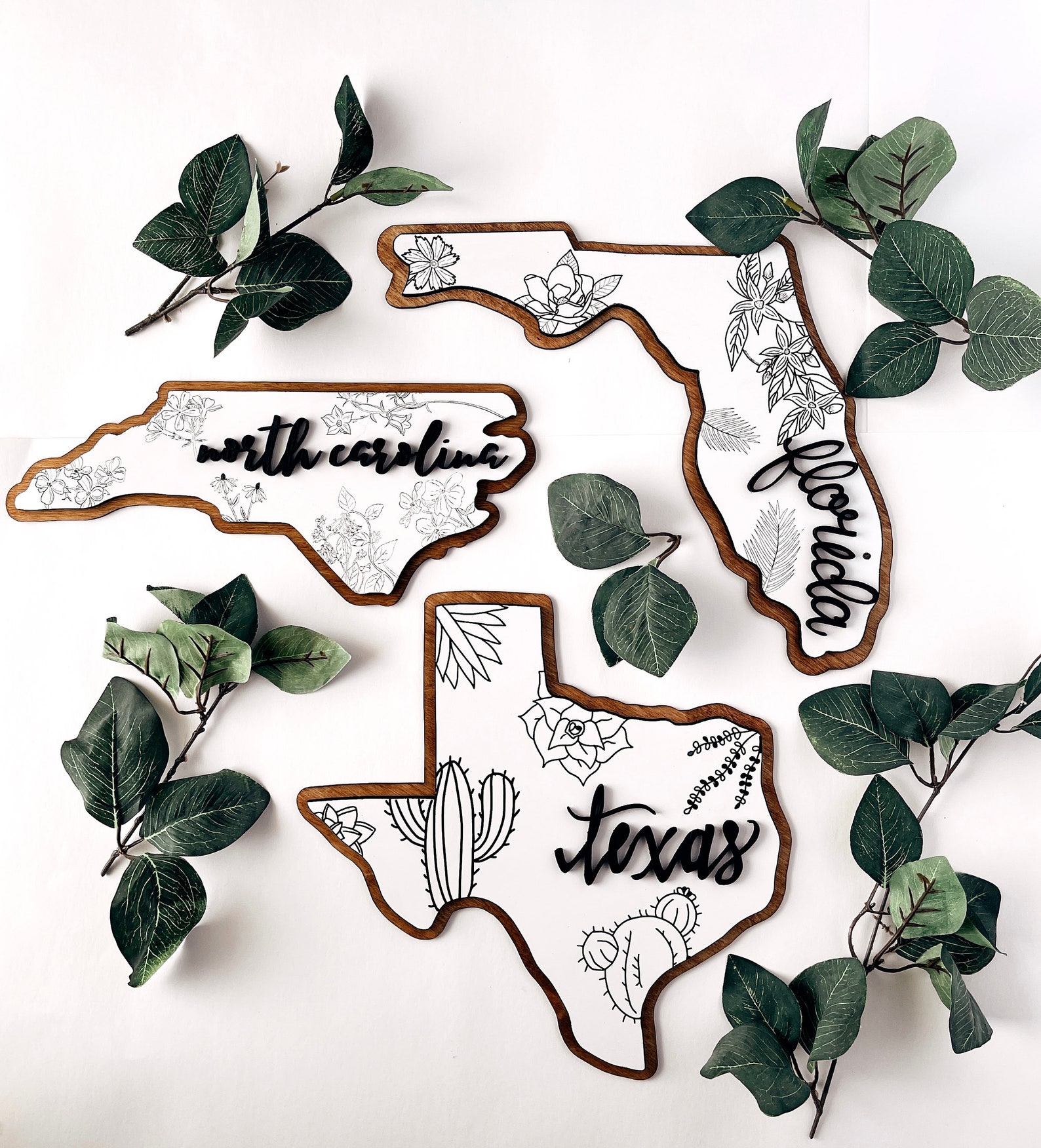 NORTH CAROLINA Wood Wall Art: Map of North Carolina With Local - Etsy