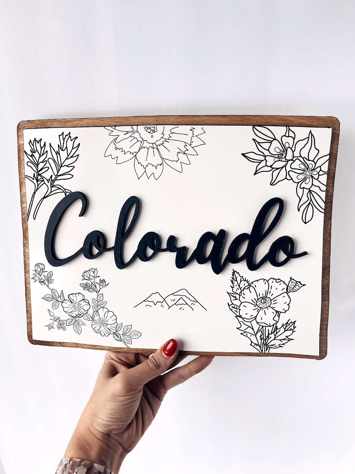 COLORADO Wood Wall Art: Map of Colorado State Sign With Local - Etsy