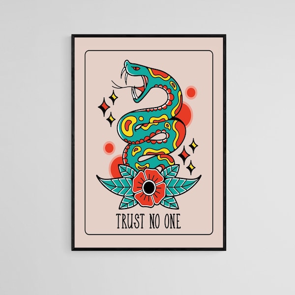 Trust No One Poster - Etsy