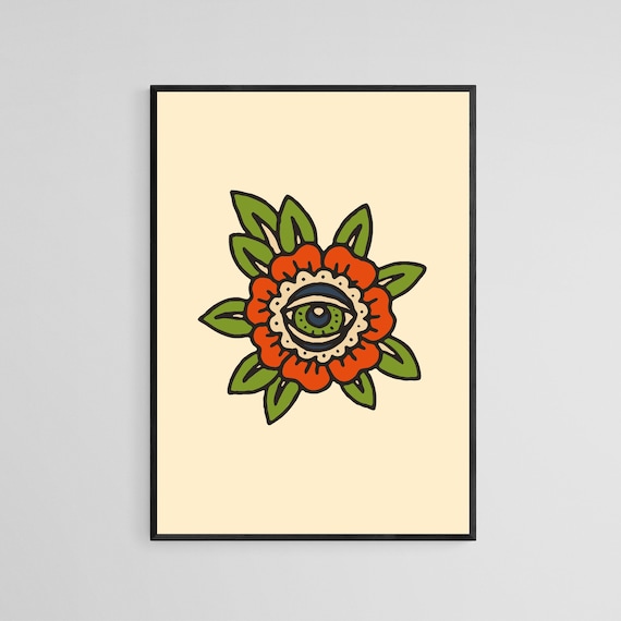 American Traditional Eye Tattoo