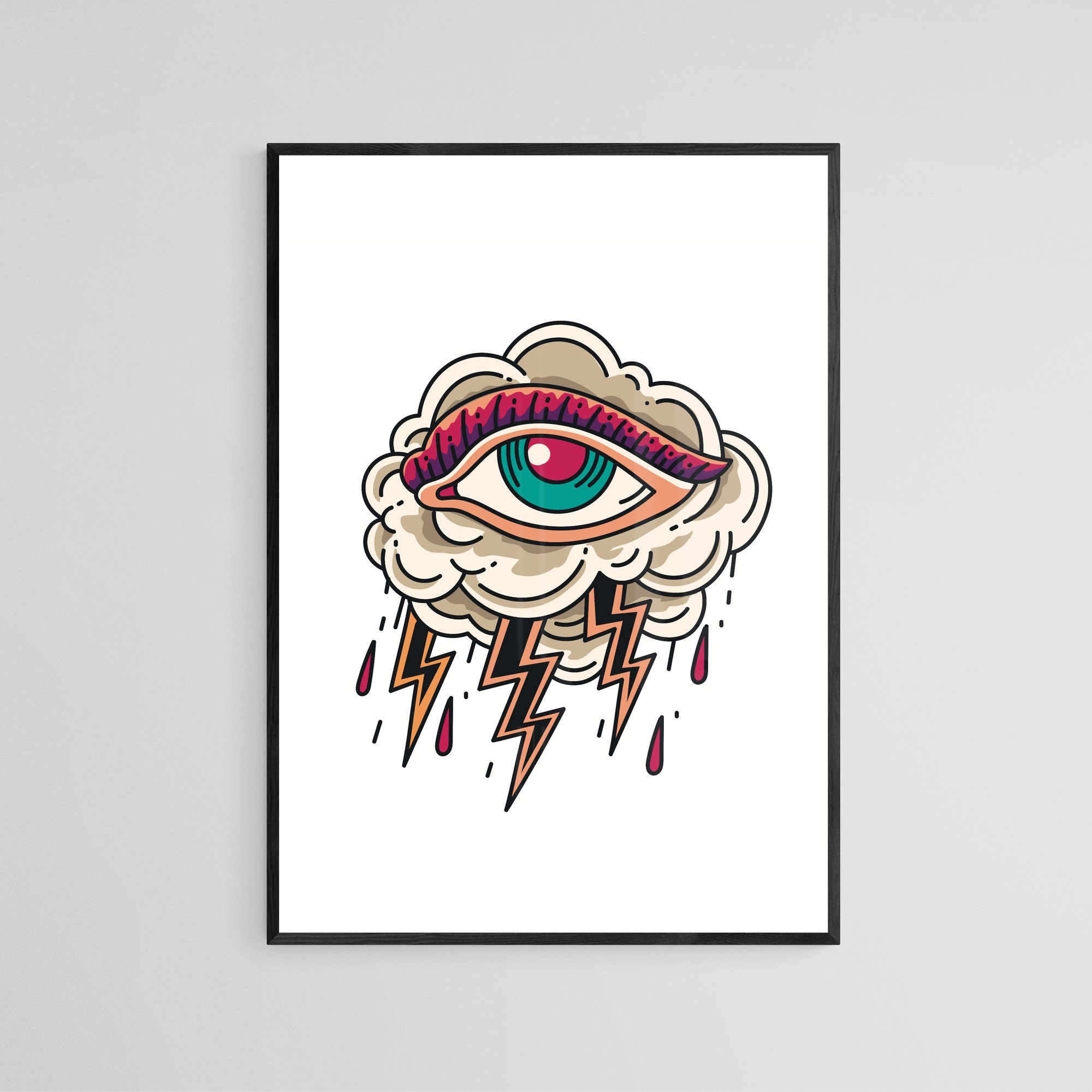Traditional Eye Tattoo Outline
