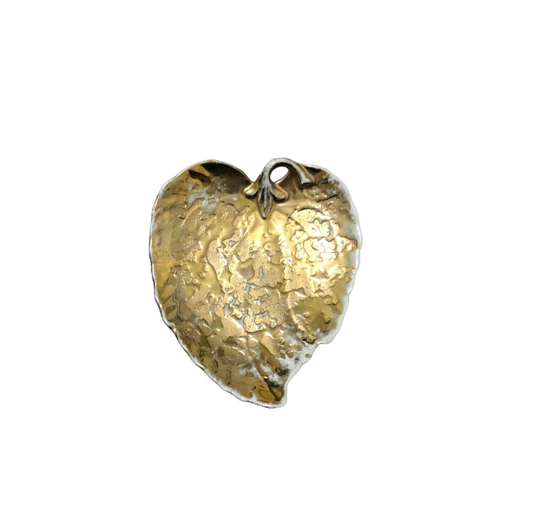 Vintage Elynor China Leaf Shape Weeping Gold Dish Tray - Etsy