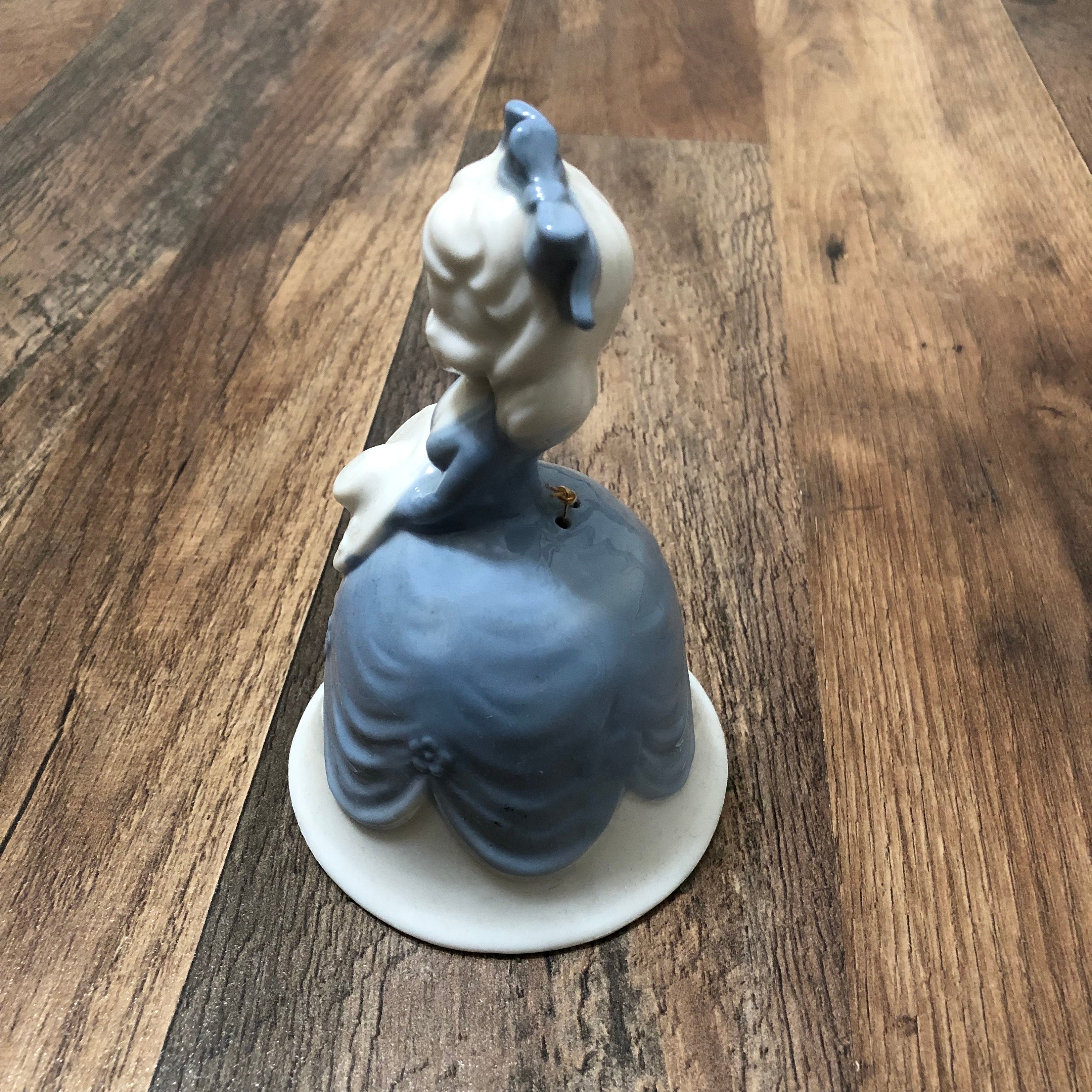 Vintage 1950's Enesco Blue & White Porcelain Southern Belle Figurine ...