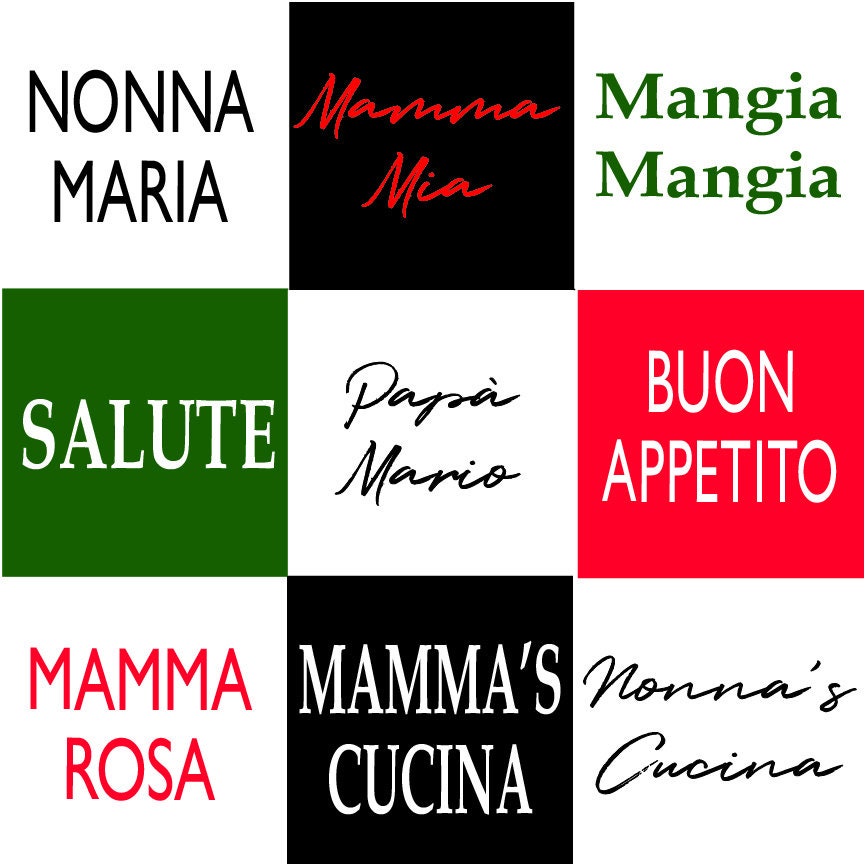 Personalized Italian Apron Custom Made Gift - Etsy