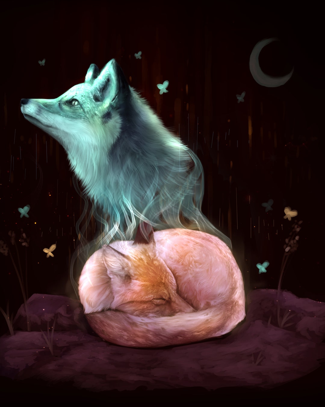 Fox Spirit, Wallart Downloadable Printable - Etsy