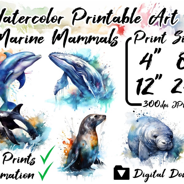 Marine Mammals - Etsy