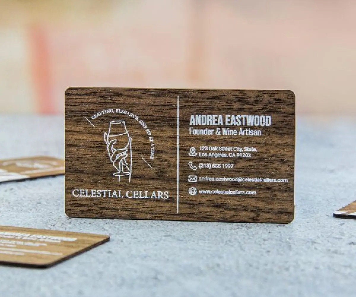 Custom WOODEN BUSINESS CARDS - Etsy