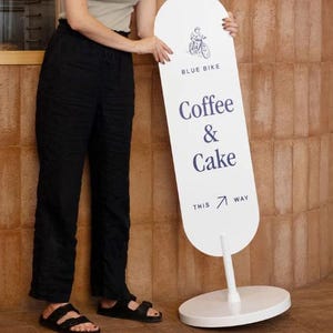 Large Standing Curve Sign - Etsy