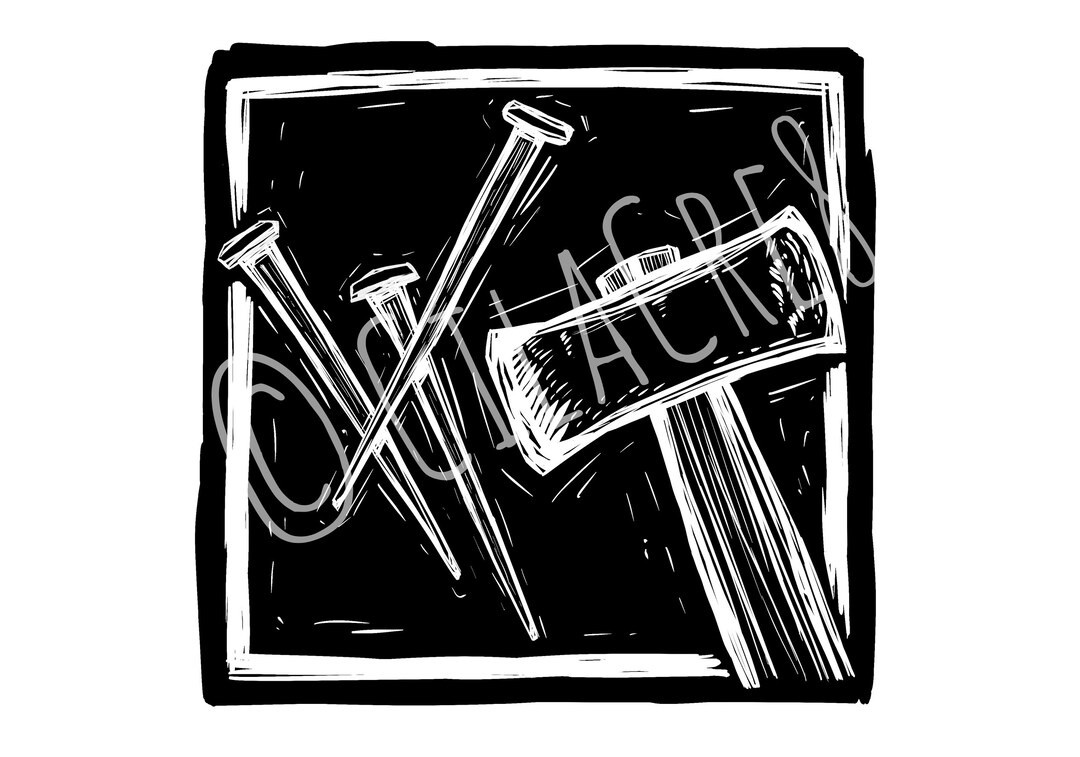 Wood Carving Easter Theme Hammer and Nails. Bible Journaling Printable ...