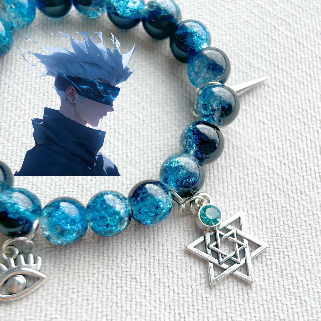 Satoru Gojo Cosplay Bracelet, Jujutsu Kaisen Inspired Charm Bracelet ...