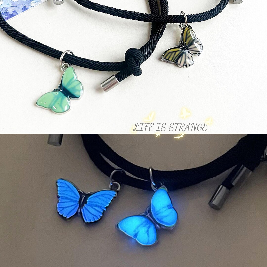 Life is Strange Inspired Matching Bracelets, Glow in the Dark Butterfly ...