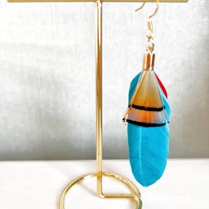 Rachel Amber Style Feather Earring, Blue Feather Earring, Cosplay ...