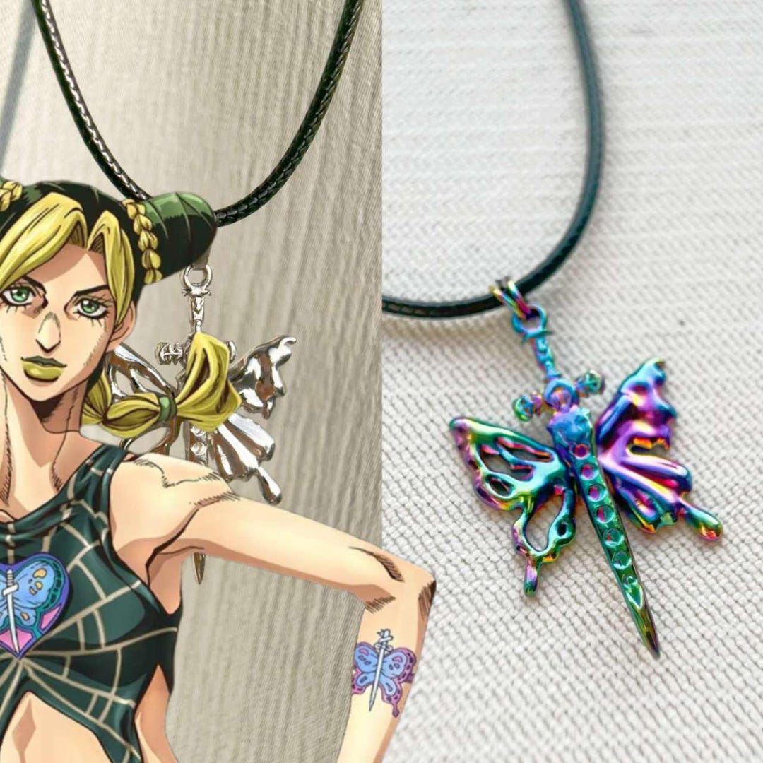 Jojo's Bizarre Adventure Cujoh Jolyne Inspired Butterfly Necklace ...
