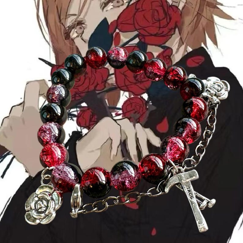 Jujutsu Kaisen Nobara Kugisaki Inspired Rose Bracelet, JJK Cosplay ...