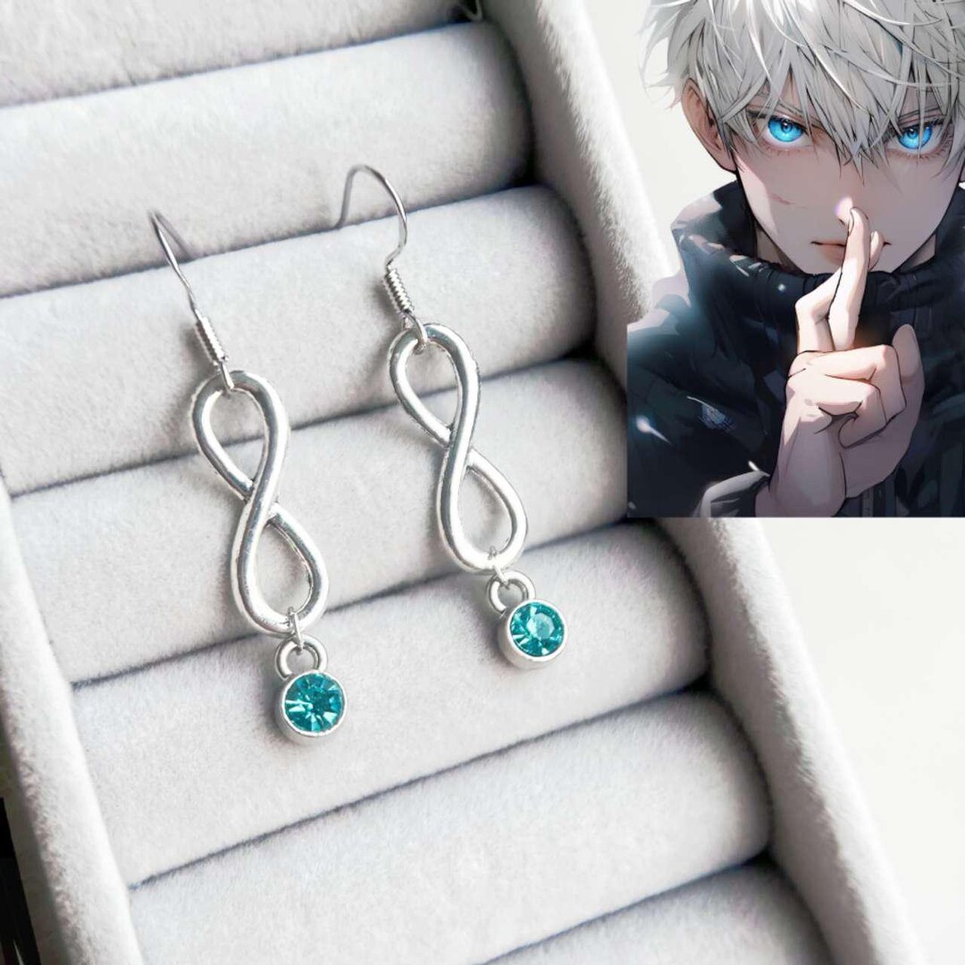 Satoru Gojo Cosplay Earrings, Jujutsu Kaisen Inspired Earrings, Anime ...