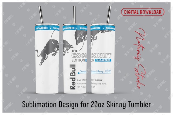 Red Bull Template Seamless Straight PNG Design 20oz SKINNY - Etsy