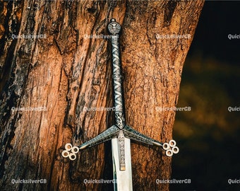 Handmade Scottish Claymore Sword J2 Steel Highland Claymore Black ...