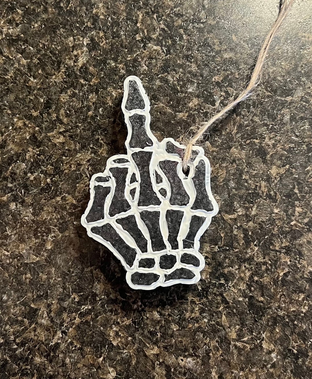 Skeleton Middle Finger Hanging Freshie - Etsy