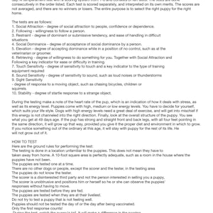Puppy Temperament Test and Socialization Forms, Whelping, Breeding, Dog ...