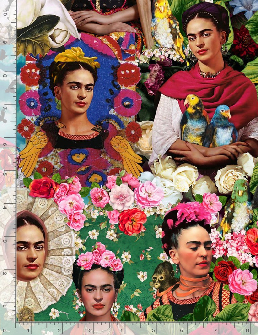 Timeless Treasures - Multi-collage of Women's Portraits - FRIDA - #art ...