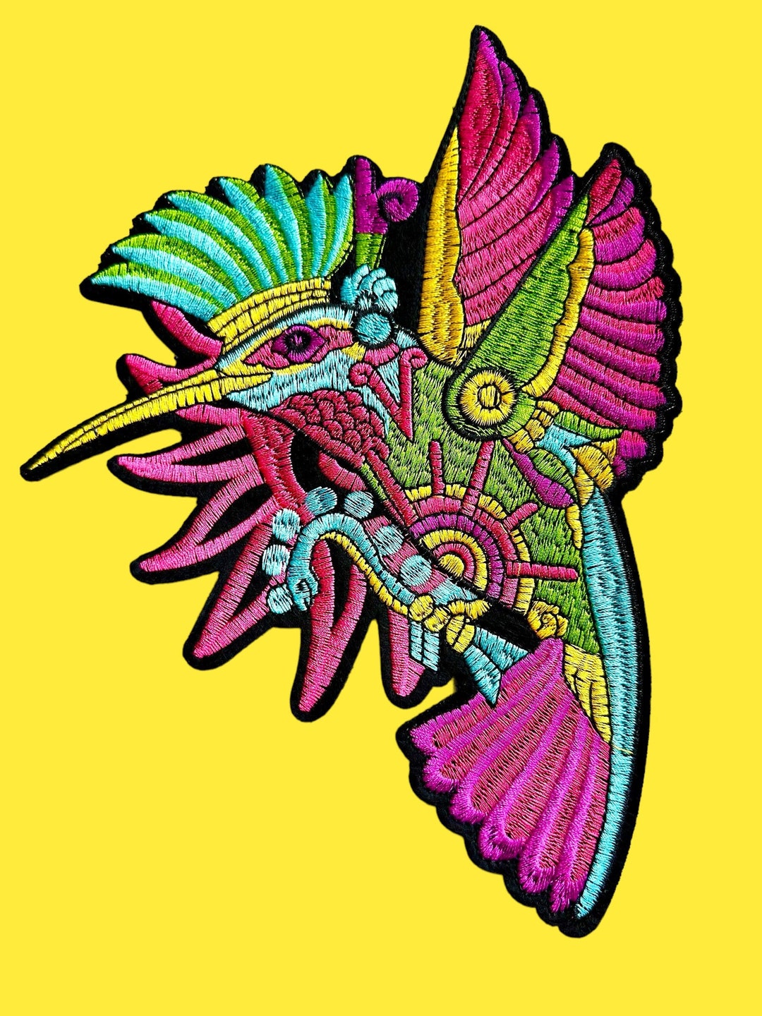 Mexican Embroidered COLIBRI / Hummingbird Design Embroidered Iron/sew ...