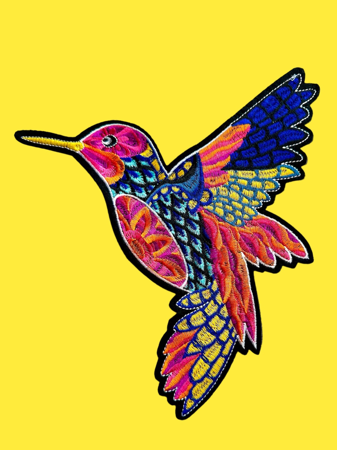 Mexican Embroidered COLIBRI / Hummingbird Design Embroidered Iron/sew ...