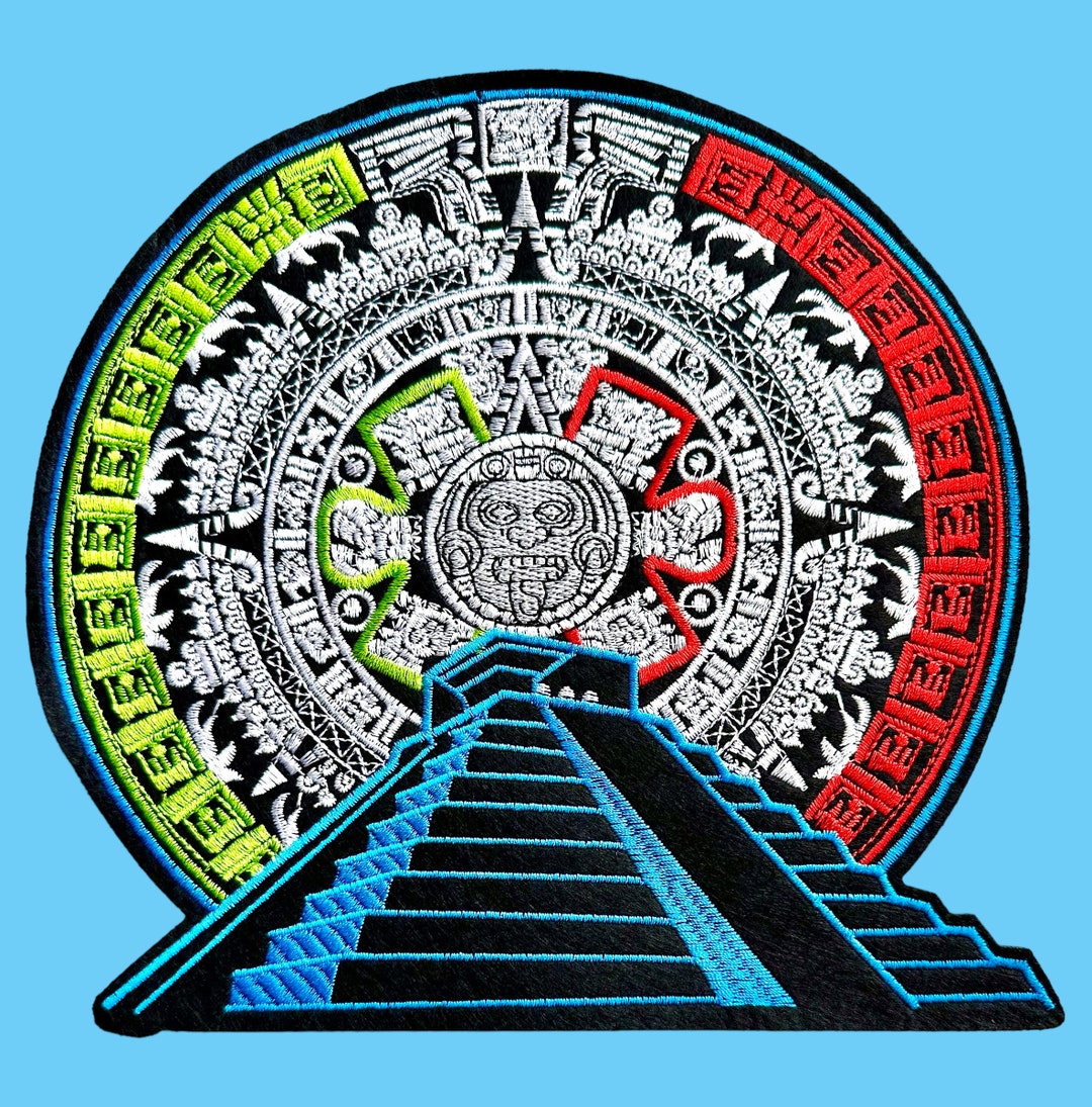 Mexican Aztec Calendar/calendario With Pyramid Design - Etsy