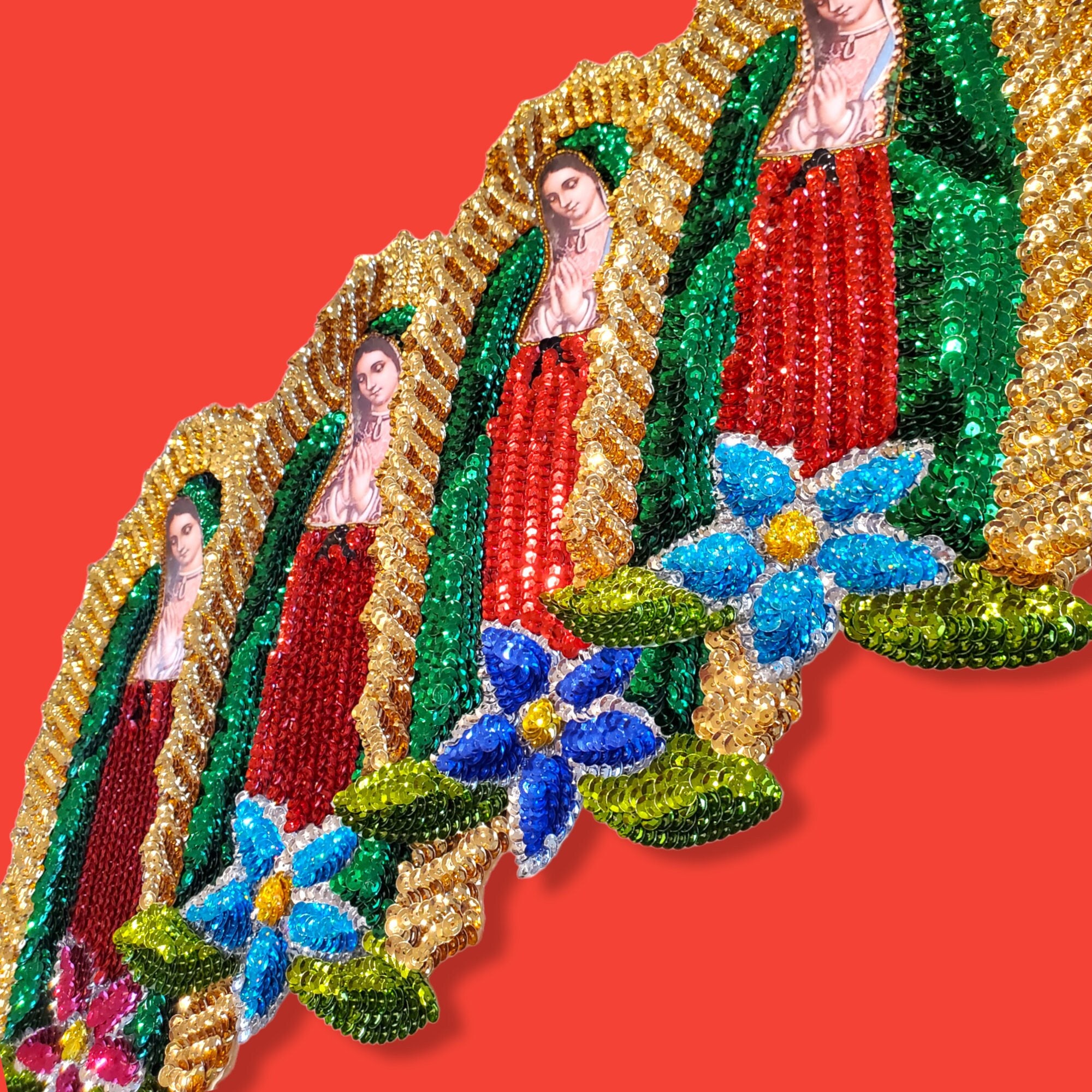 Virgen De Guadalupe Our Lady of Guadalupe Sequin Sew/glue-on Applique ...
