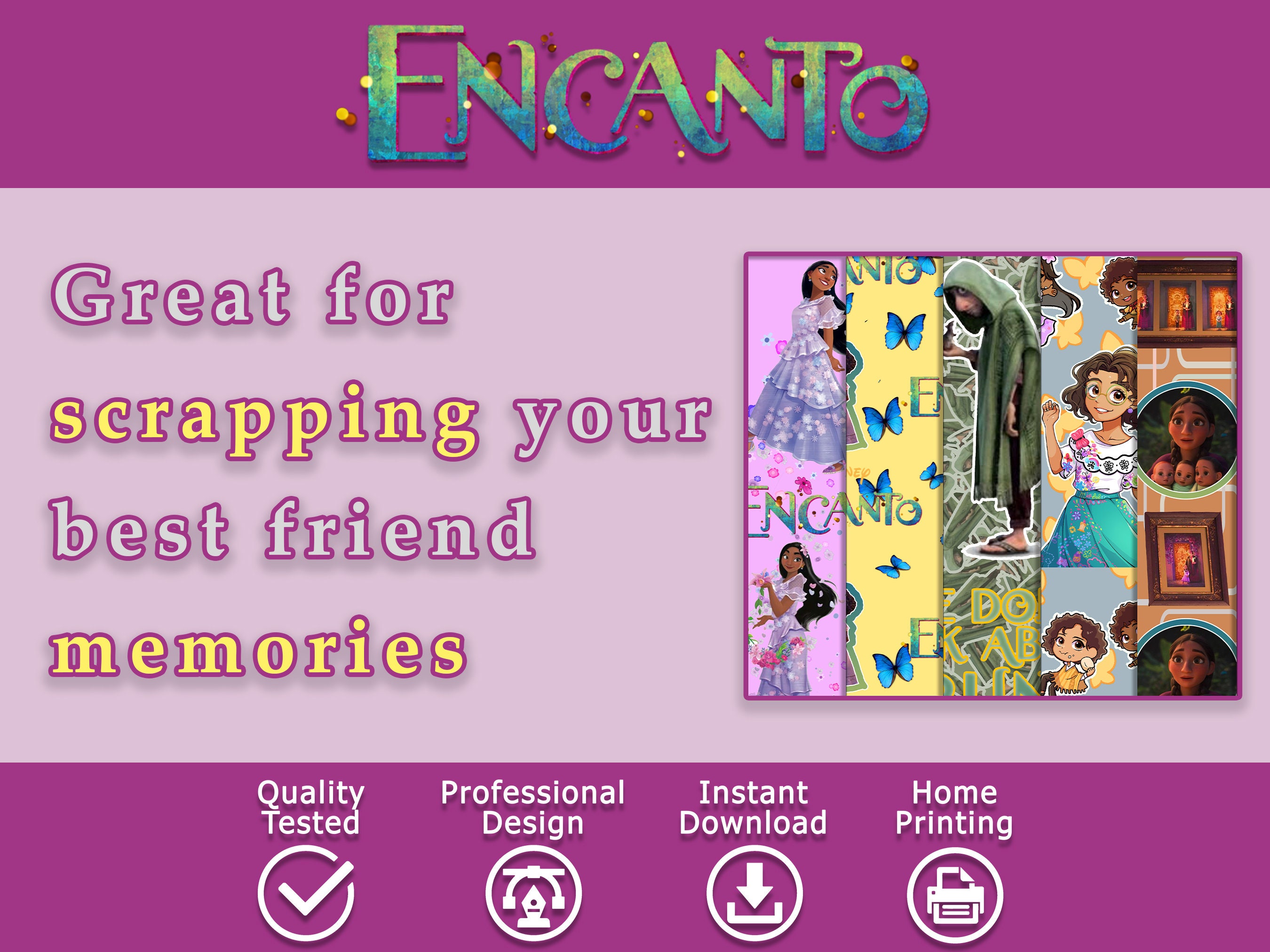 Encanto Seamless Digital Paper Encanto Bruno Paper Gift - Etsy
