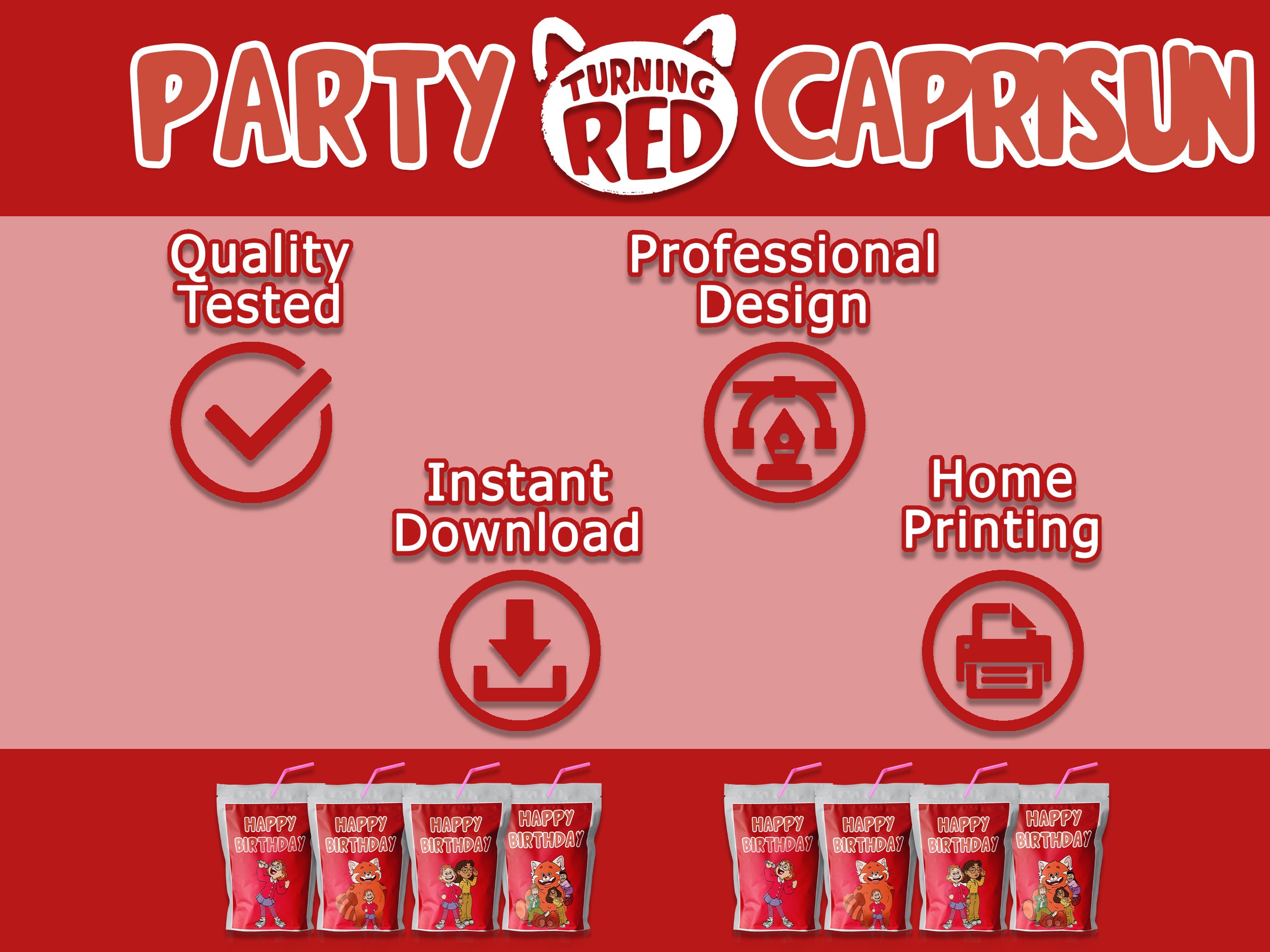 Turning Red Capri Sun Label, Turning Red Caprisun Label, Turning Red ...