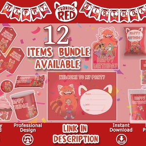 Turning Red Chip Bag Label, Turning Red Chips Party, Theme Birthday ...