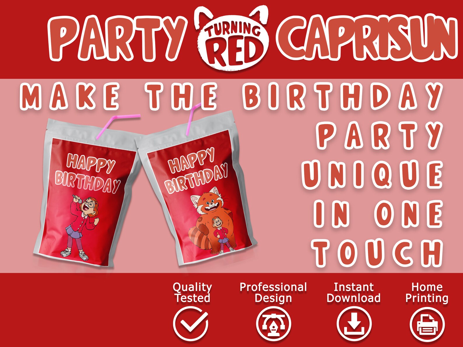 Turning Red Capri Sun Label, Turning Red Caprisun Label, Turning Red ...