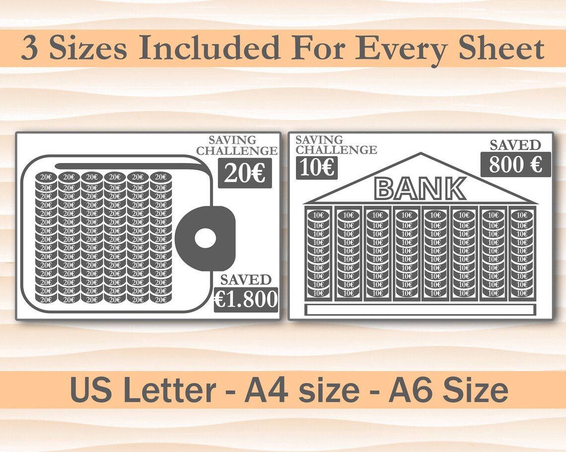 Money Saving Challenge Tracker Printable Money Tree Spell - Etsy