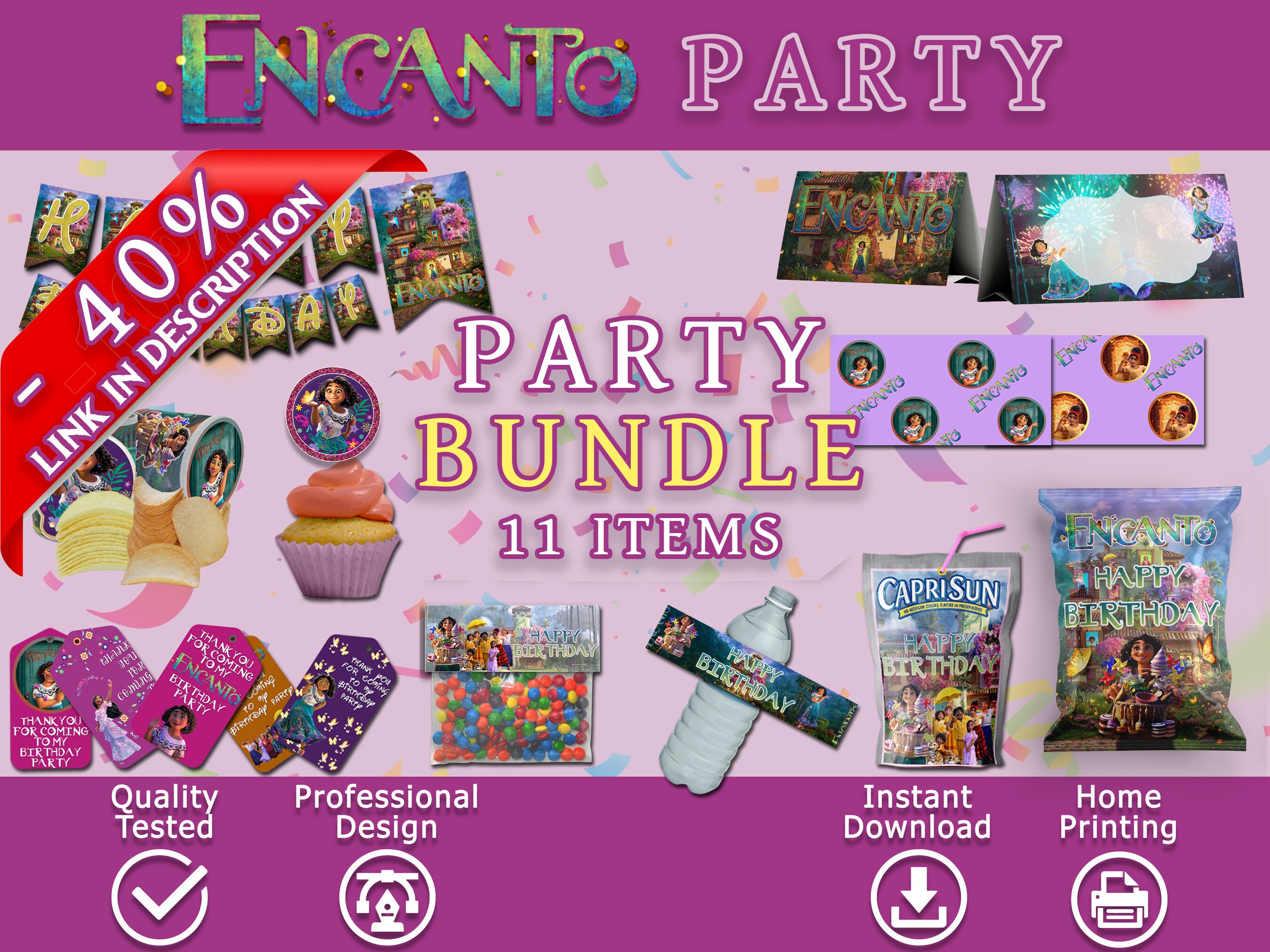 Encanto Chips Bag Label Template, Encanto Birthday Party Supplies ...