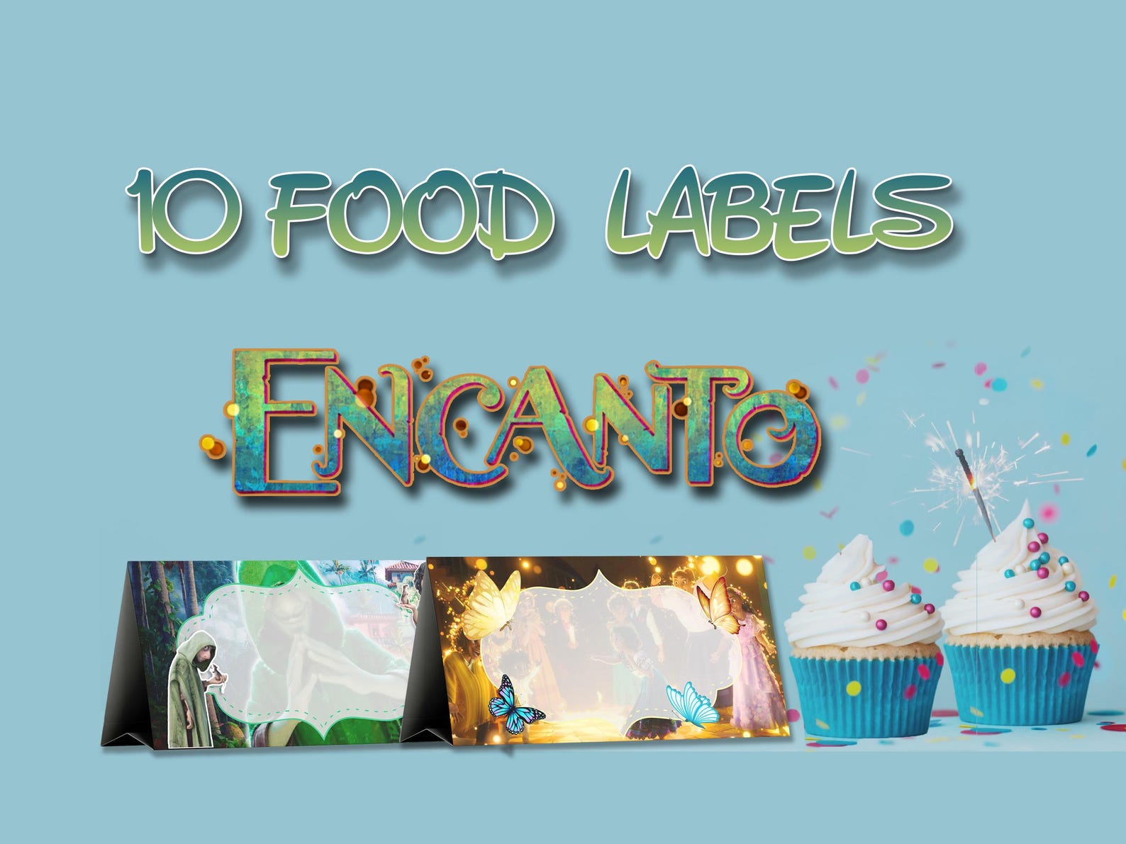 Encanto Food Labels, Encanto Food Tents Supplies, Encanto Place Cards ...