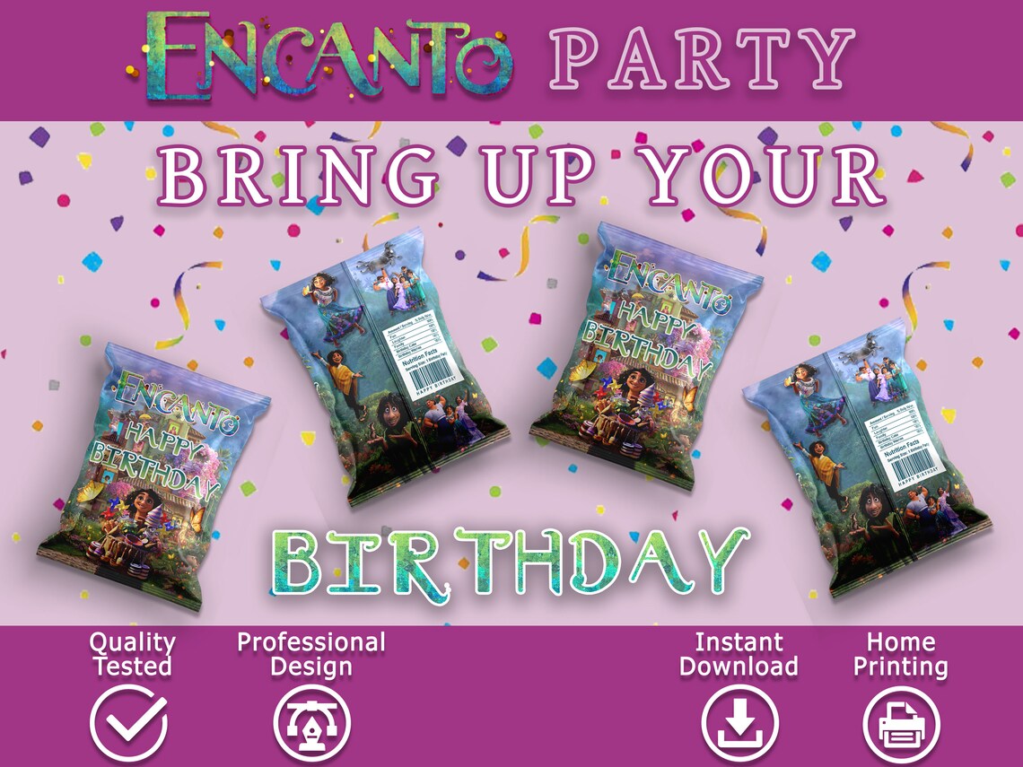 Encanto Chips Bag Label Template Encanto Birthday Party - Etsy