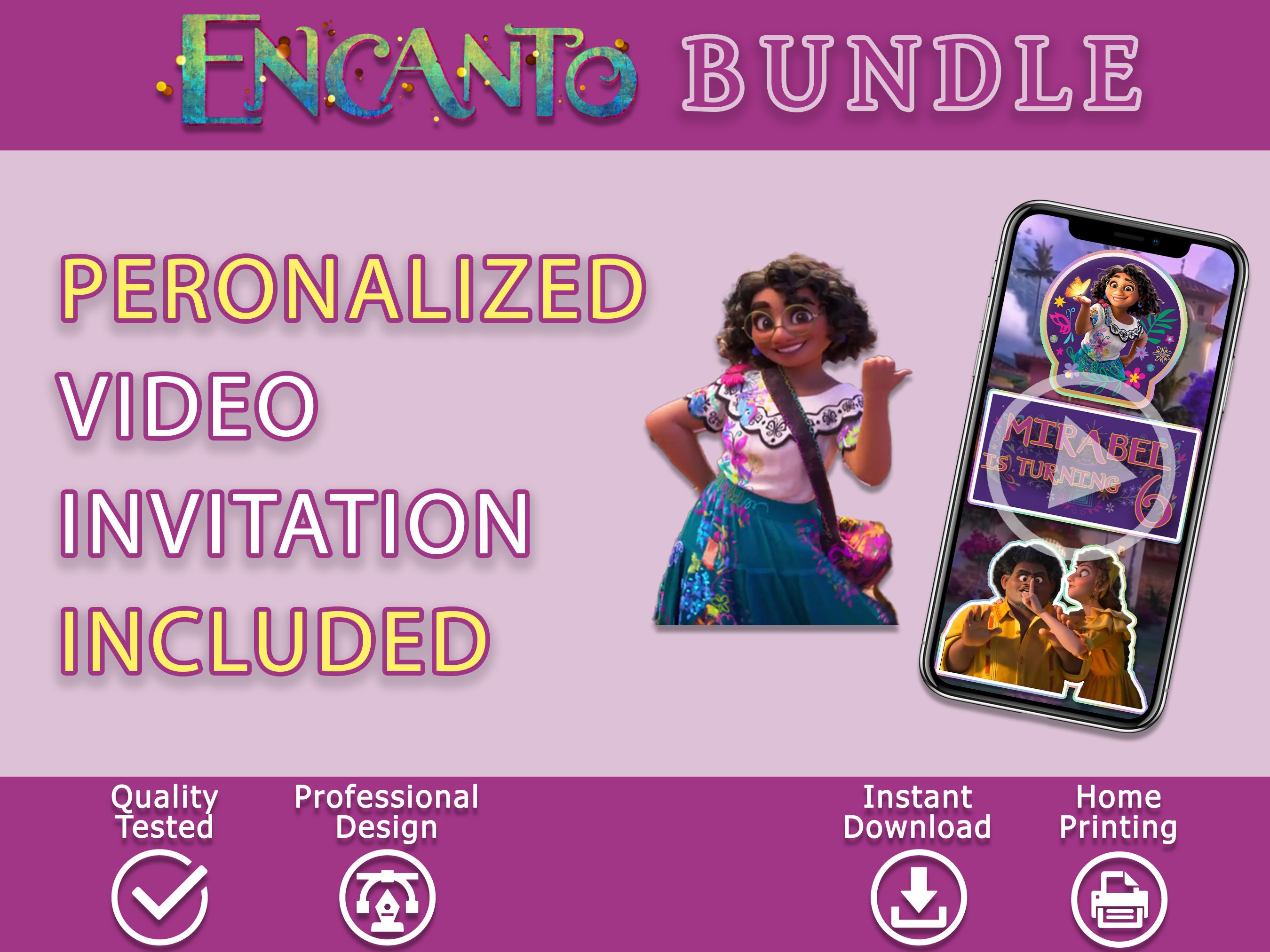 Enchanting Encanto Party Labels Bundle: Favors, Chip Bags, and ...