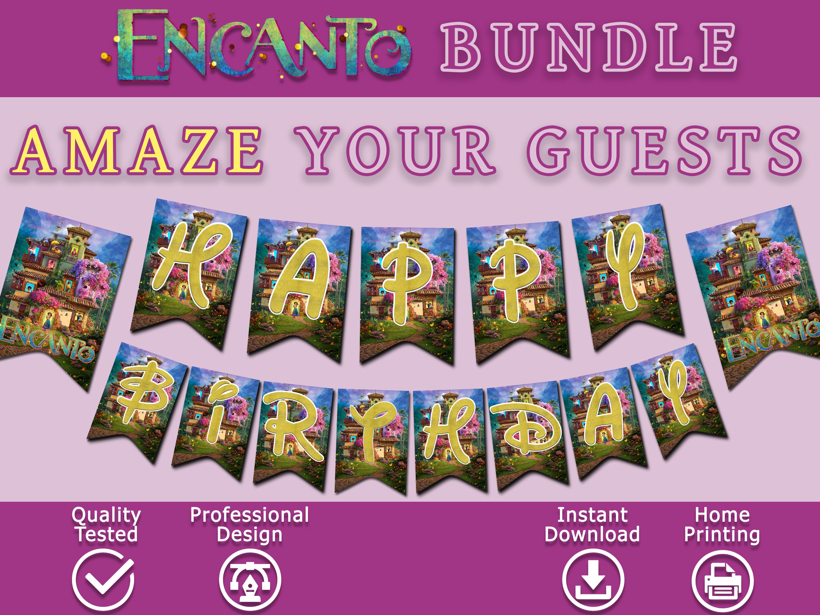 Enchanting Encanto Party Labels Bundle: Favors, Chip Bags, and ...
