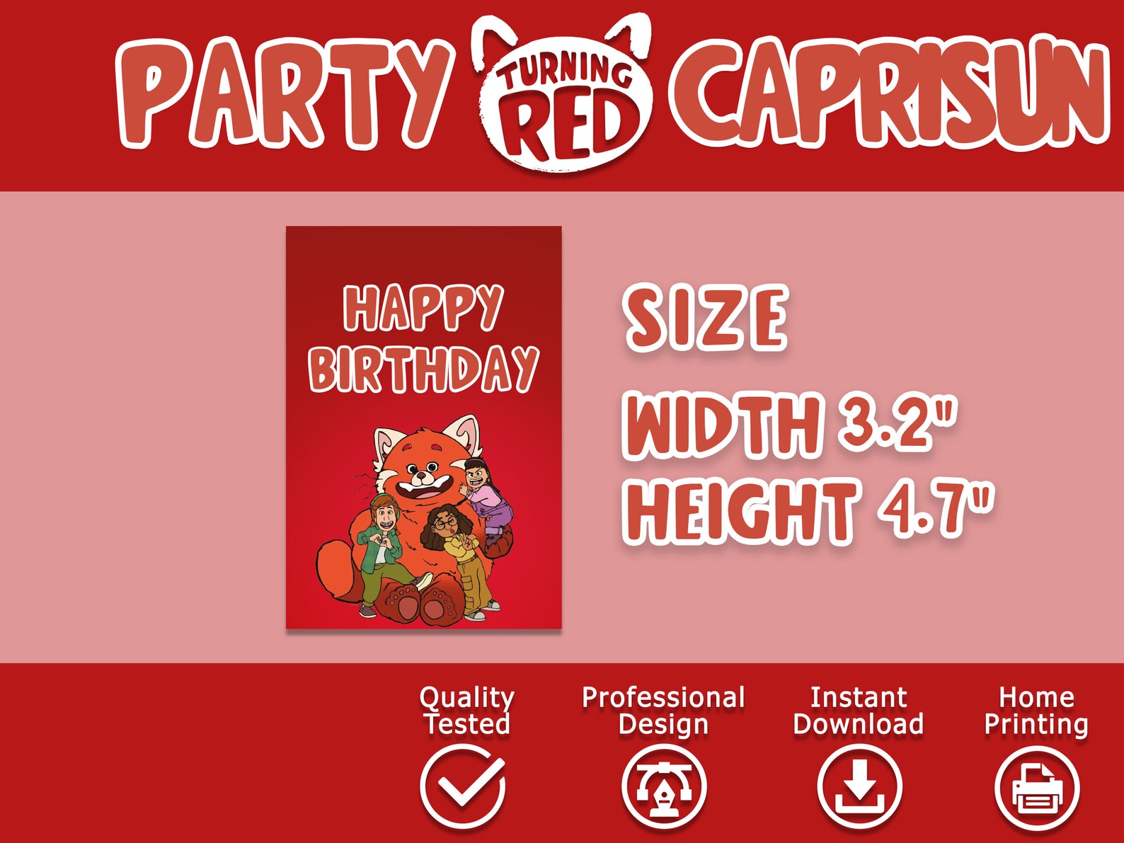 Turning Red Capri Sun Label, Turning Red Caprisun Label, Turning Red ...