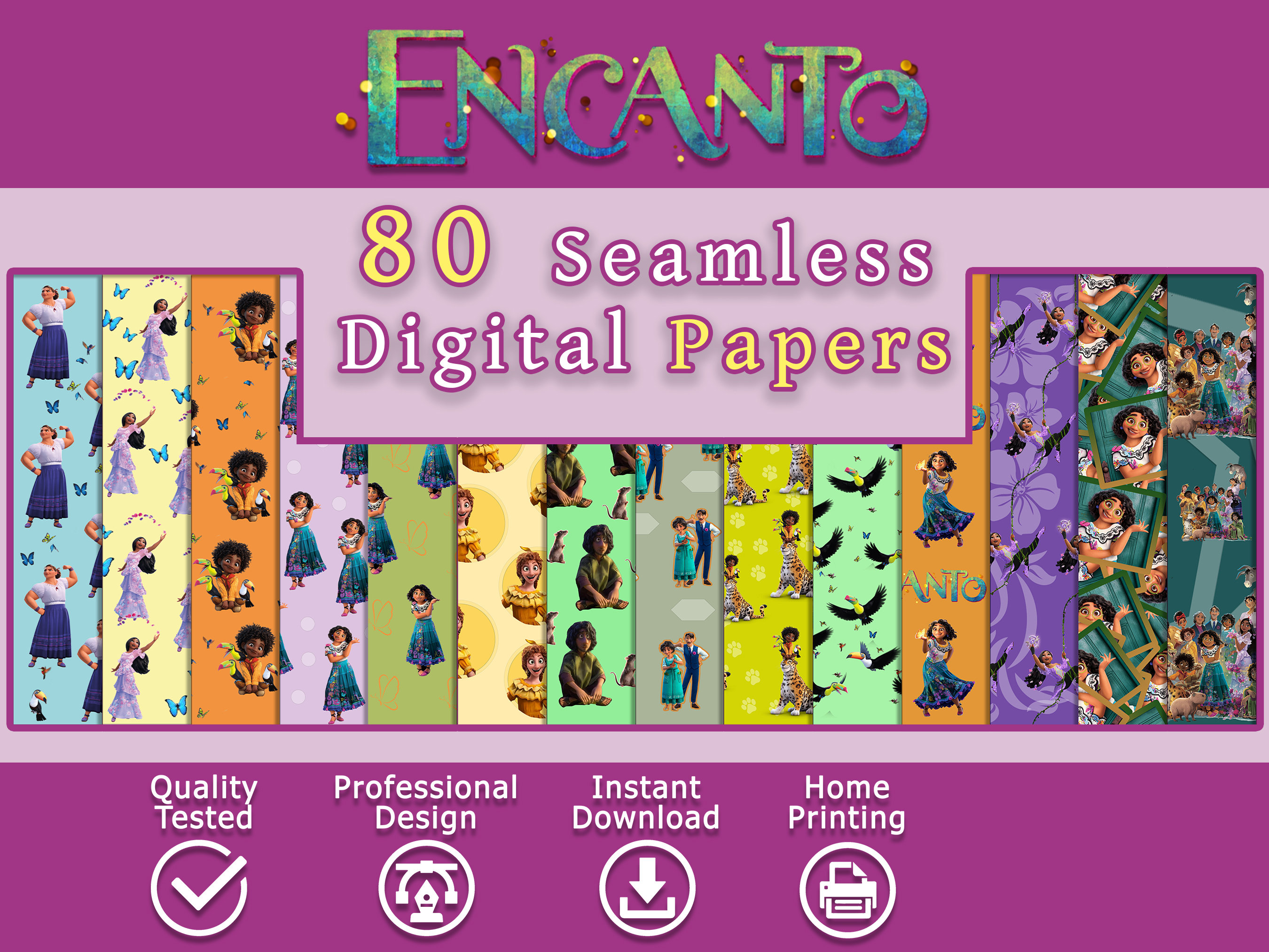 Encanto Seamless Digital Paper Encanto Bruno Paper Gift - Etsy