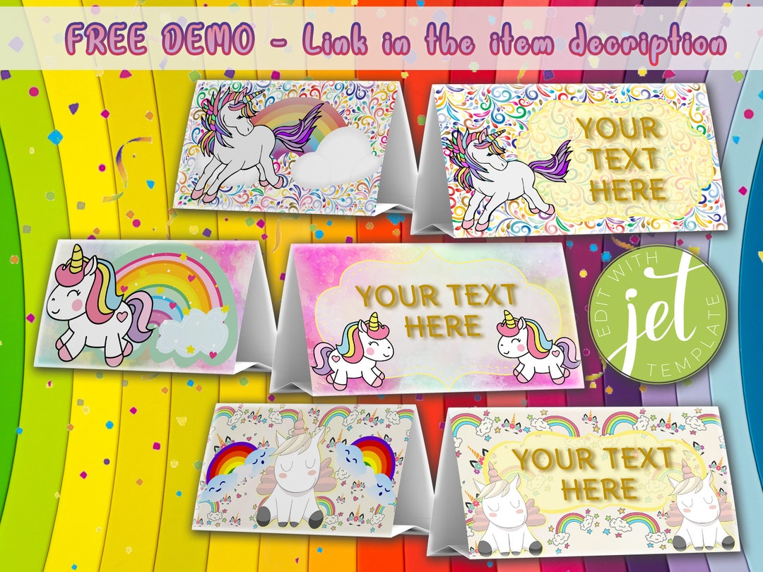 Unicorn Food Labels, Unicorn Food Cards, Unicorn Place Cards, Unicorn ...
