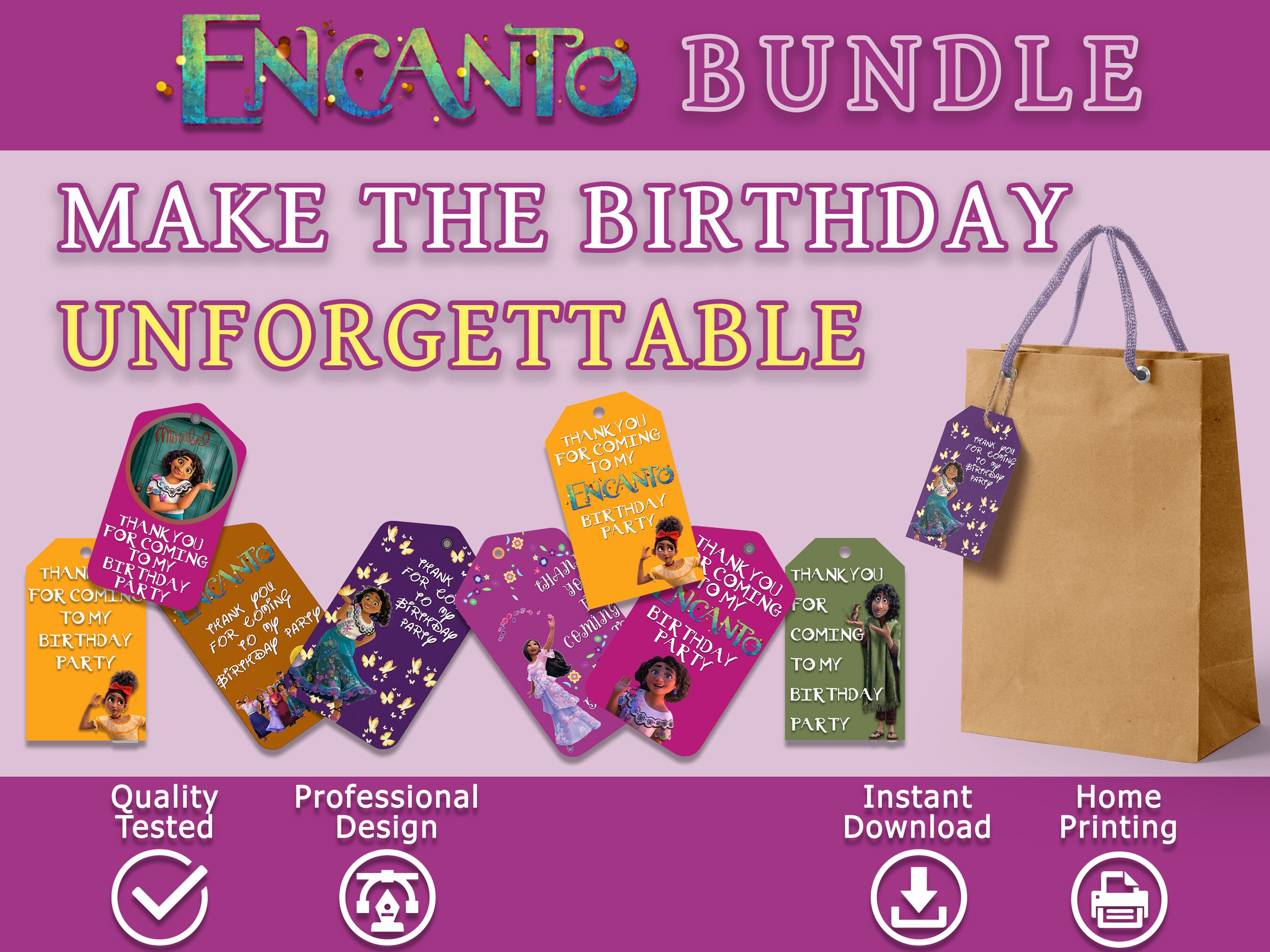 Enchanting Encanto Party Labels Bundle: Favors Chip Bags and - Etsy