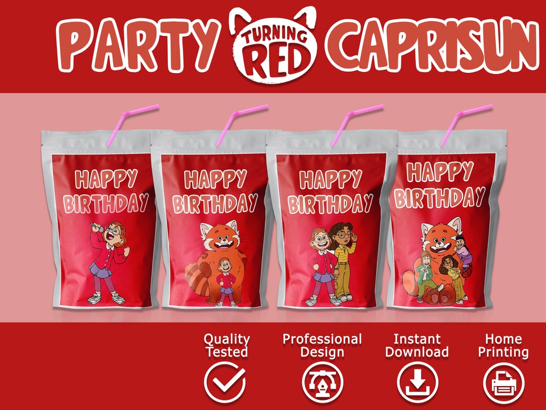 Turning Red Capri Sun Label, Turning Red Caprisun Label, Turning Red ...