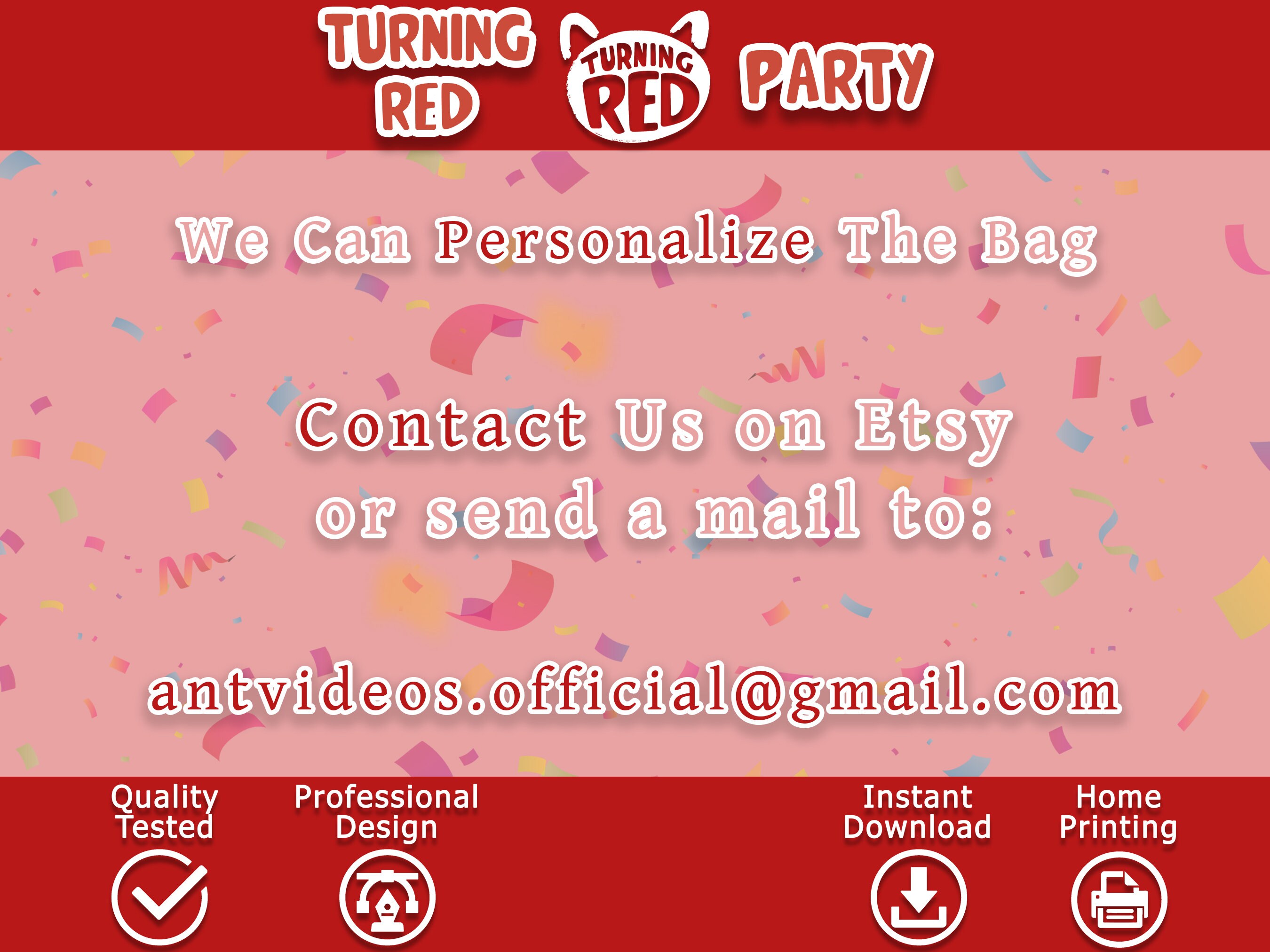 Turning Red Chip Bag Label, Turning Red Chips Party, Theme Birthday ...