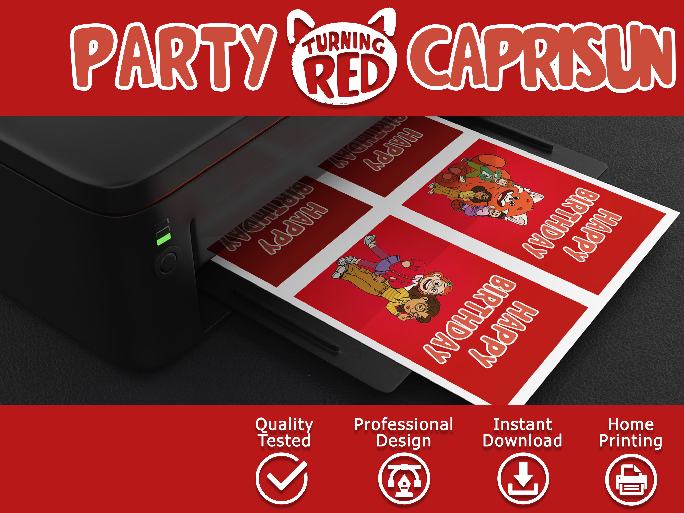 Turning Red Capri Sun Label, Turning Red Caprisun Label, Turning Red ...